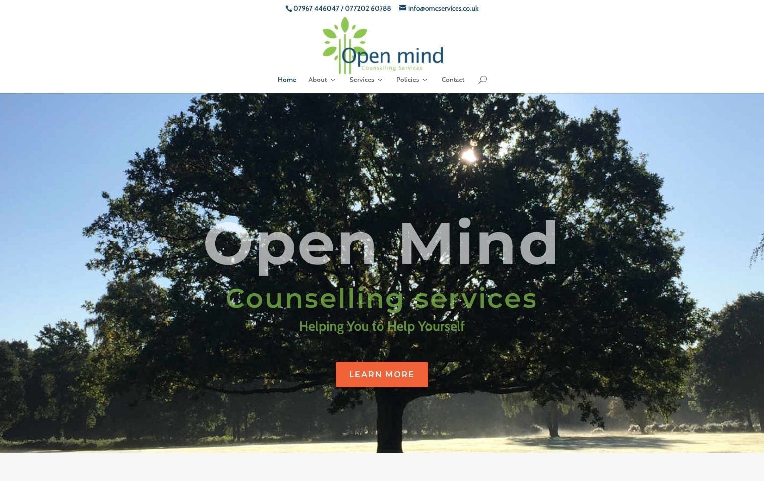 Open Mind Counselling Services - Hemel Web Design