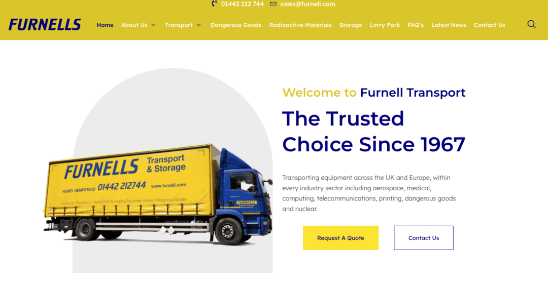 Furnell Transport - Hemel Web Design